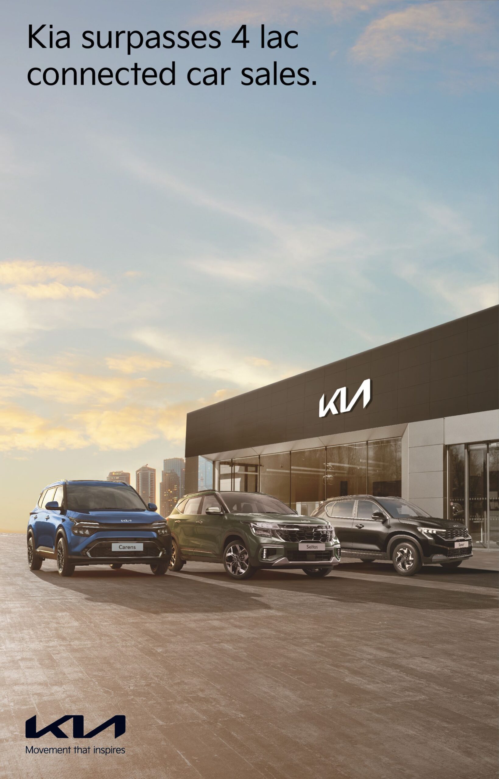 Kia India records milestone sales of 400,000 Connected Cars ...