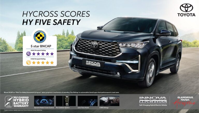 Toyota Innova HyCross Secures 5-Star Safety Rating Under Bharat NCAP ...